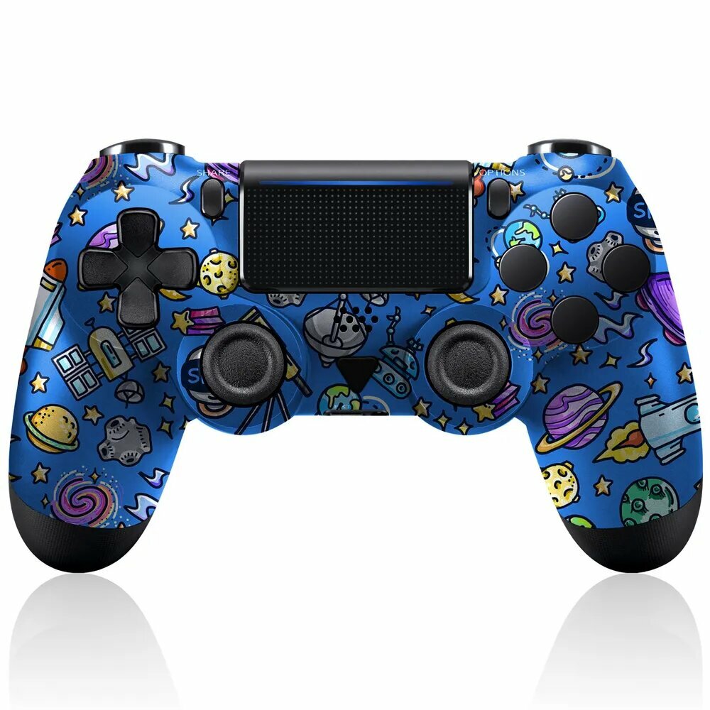 Беспроводной контроллер для PS4 с двойной вибрацией и шестиосевым гироскопом, Bluetooth-компatible, P4 контроллер