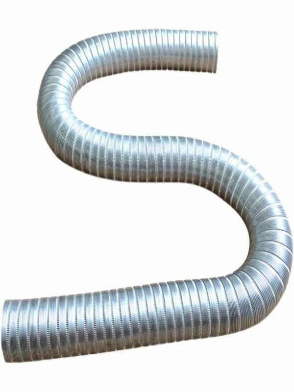 Алюминиевая гофрированная дымососная вентиляционная труба (1 шт.)