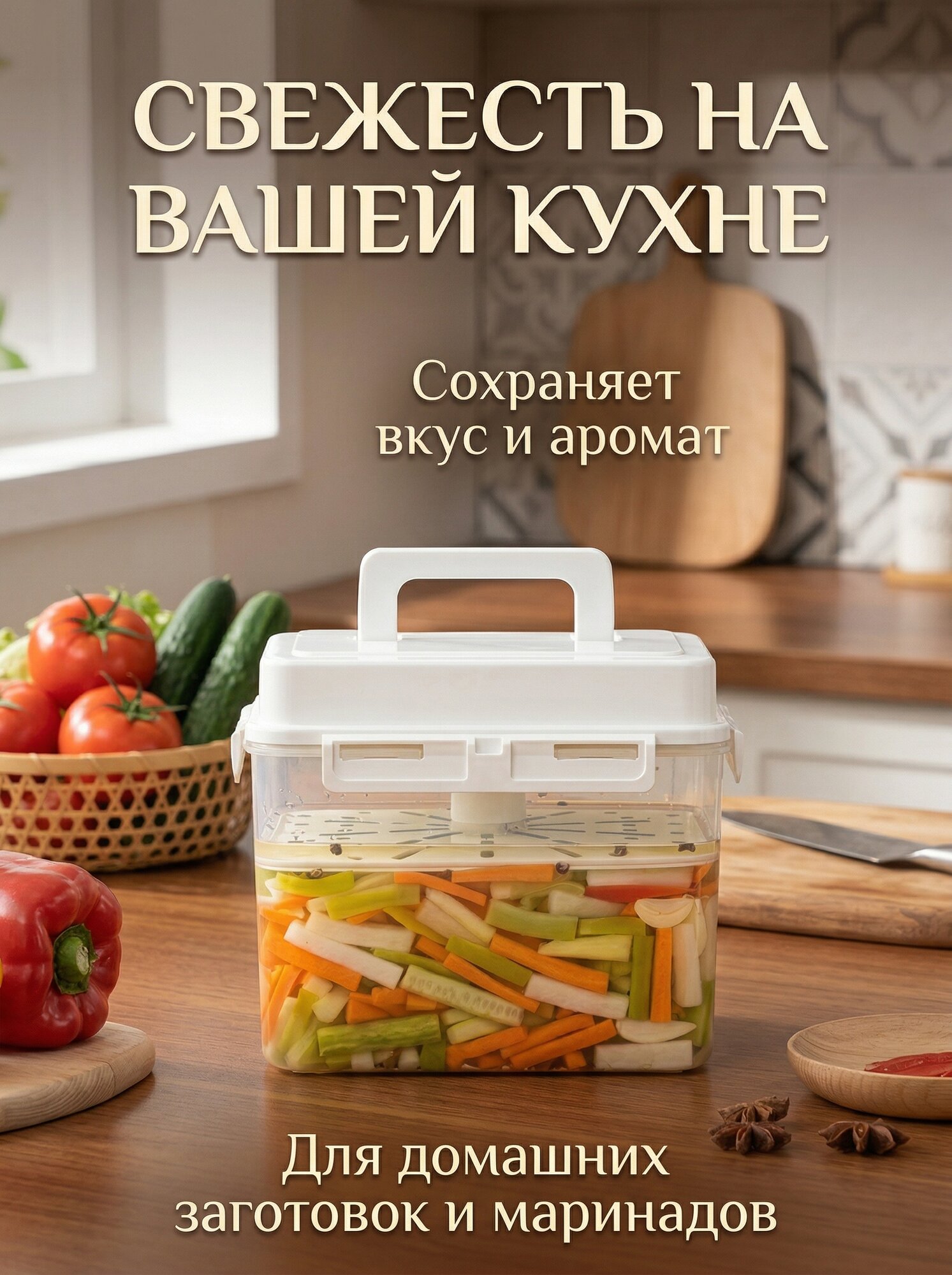Выдвижной ящик для маринованных овощей, 5 л, ящик для пищевых овощей, съемный ящик для хранения