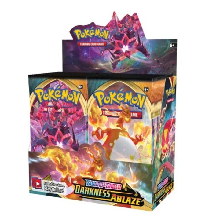Бустер-бокс Pokémon TCG Sword & Shield: Darkness Ablaze, 36 бустеров, 360 карт