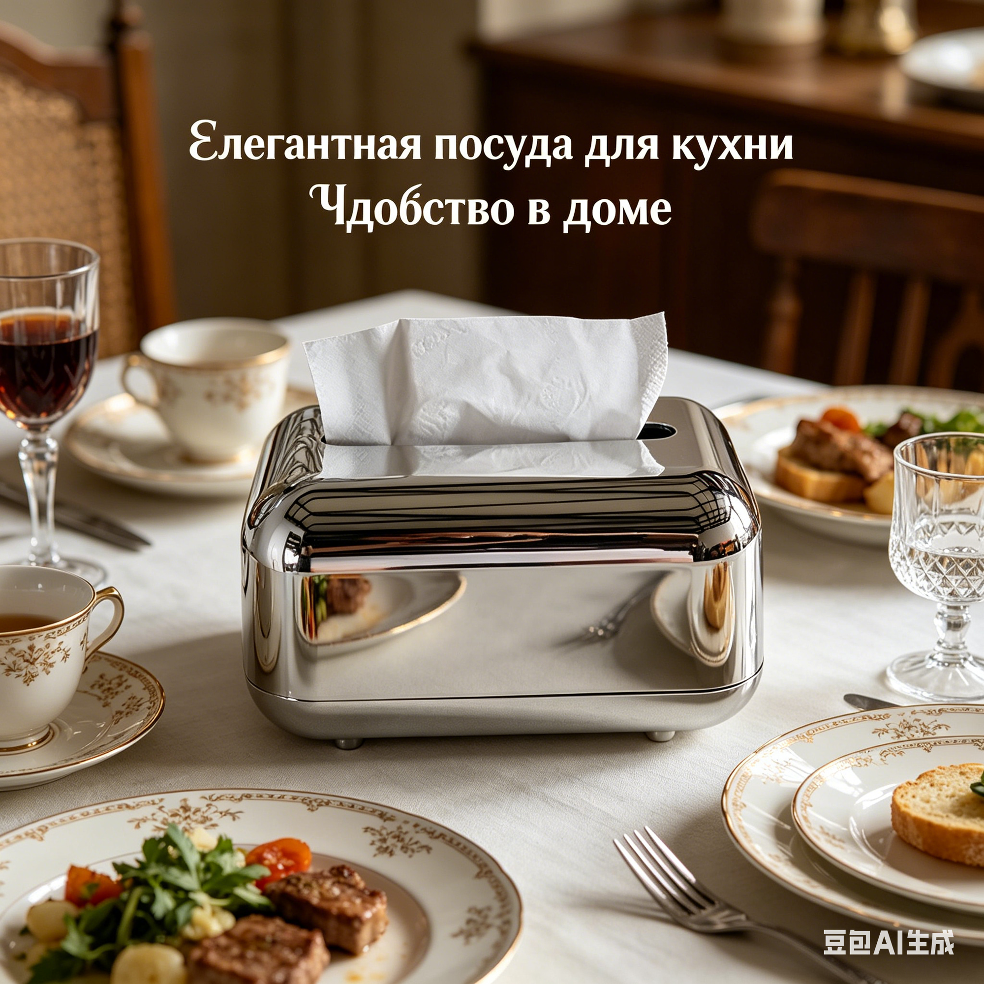 Креативная коробка для салфеток для дома, пластик, 18*12*10 см, серебристый