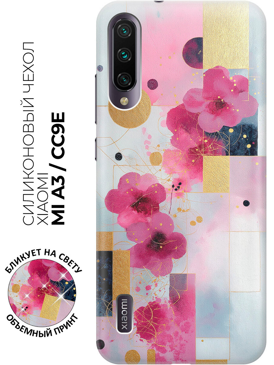 Силиконовый чехол на Xiaomi Mi A3 / CC9e с принтом "Геометрия цветения"