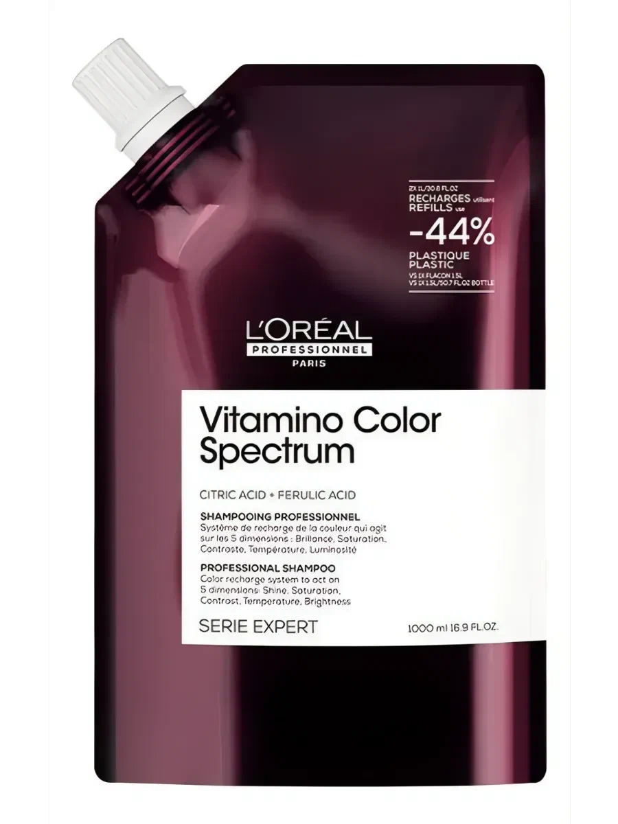 Шампунь L'Oreal Professionnel Vitamino Color Spectrum бессульфатный для окрашенных волос, 1000 мл, Refil
