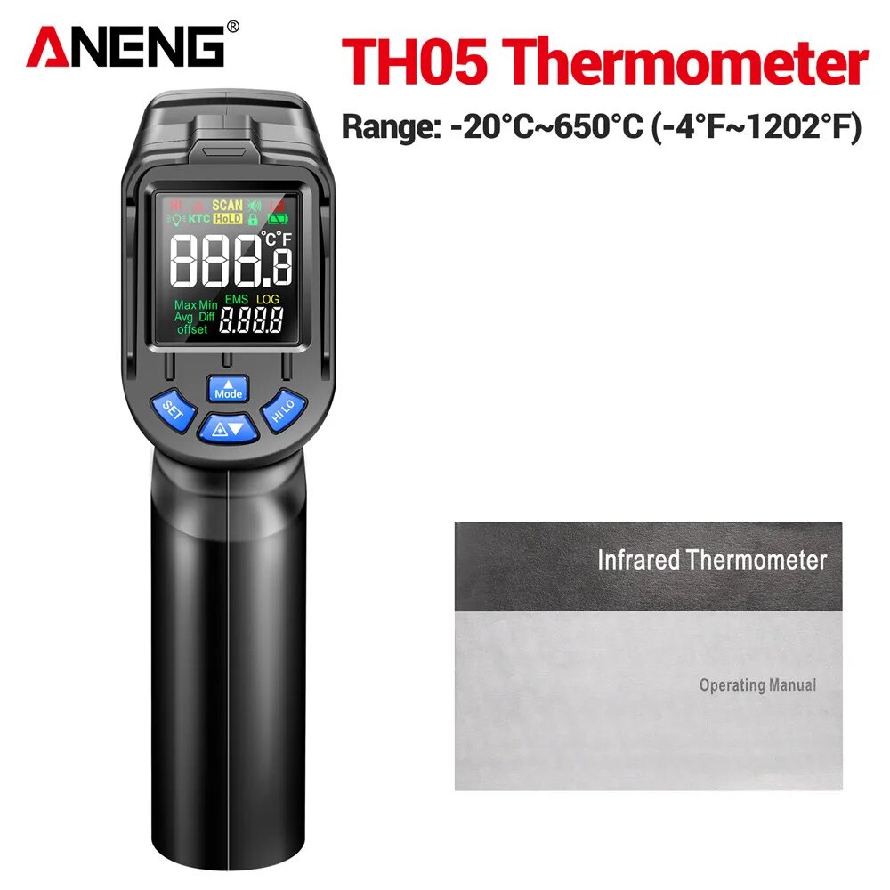 ANENG TH05 Инфракрасный термометр, черный