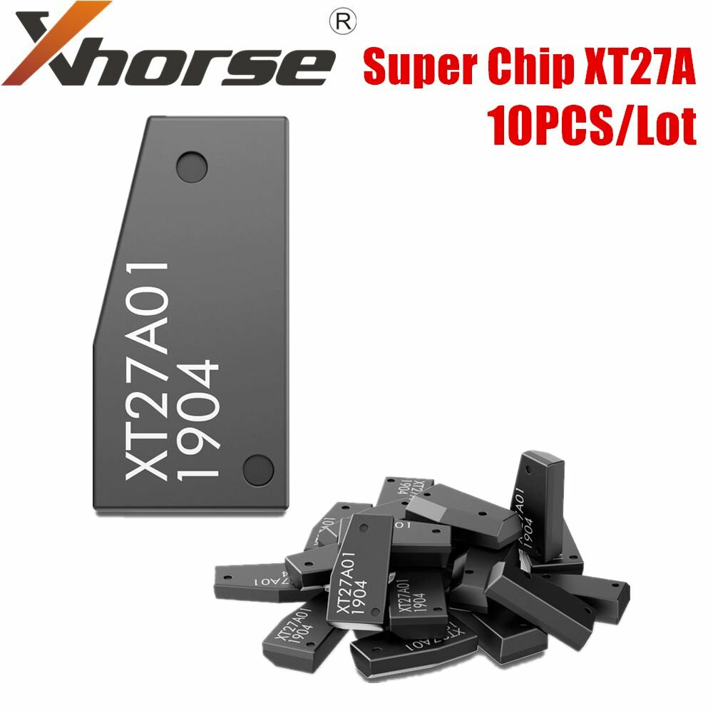 Транспондер Xhorse VVDI Super Chip XT27A01/XT27A66 для VVDI2, KEY Tool, MINI KEY Tool и KEY Tool PLUS — набор 10 шт. для программирования ключей