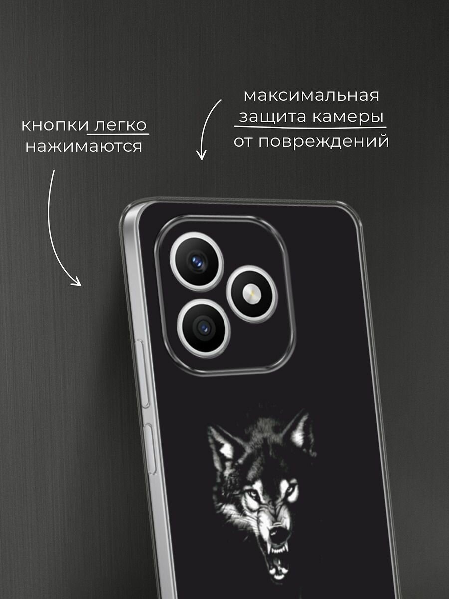 Чехол на Honor X8d / Хонор X8d с принтом Волк выходит из ночи — фото 1