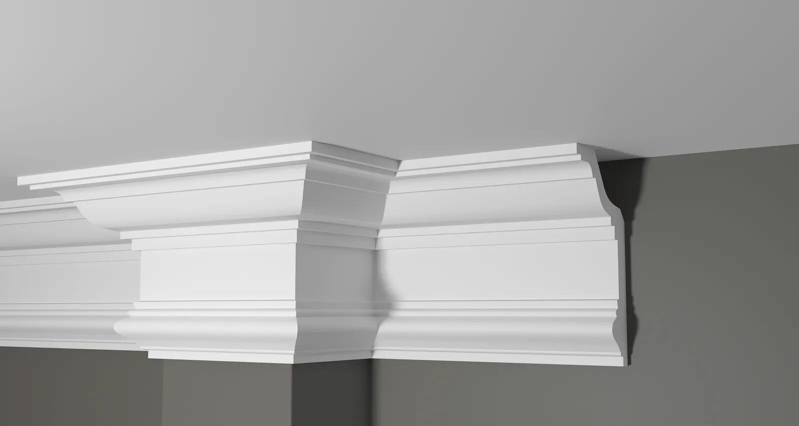 Карниз Decor-Dizayn DD513 Белая Лепнина Д2000хВ200хТ108 / Декор Дизайн
