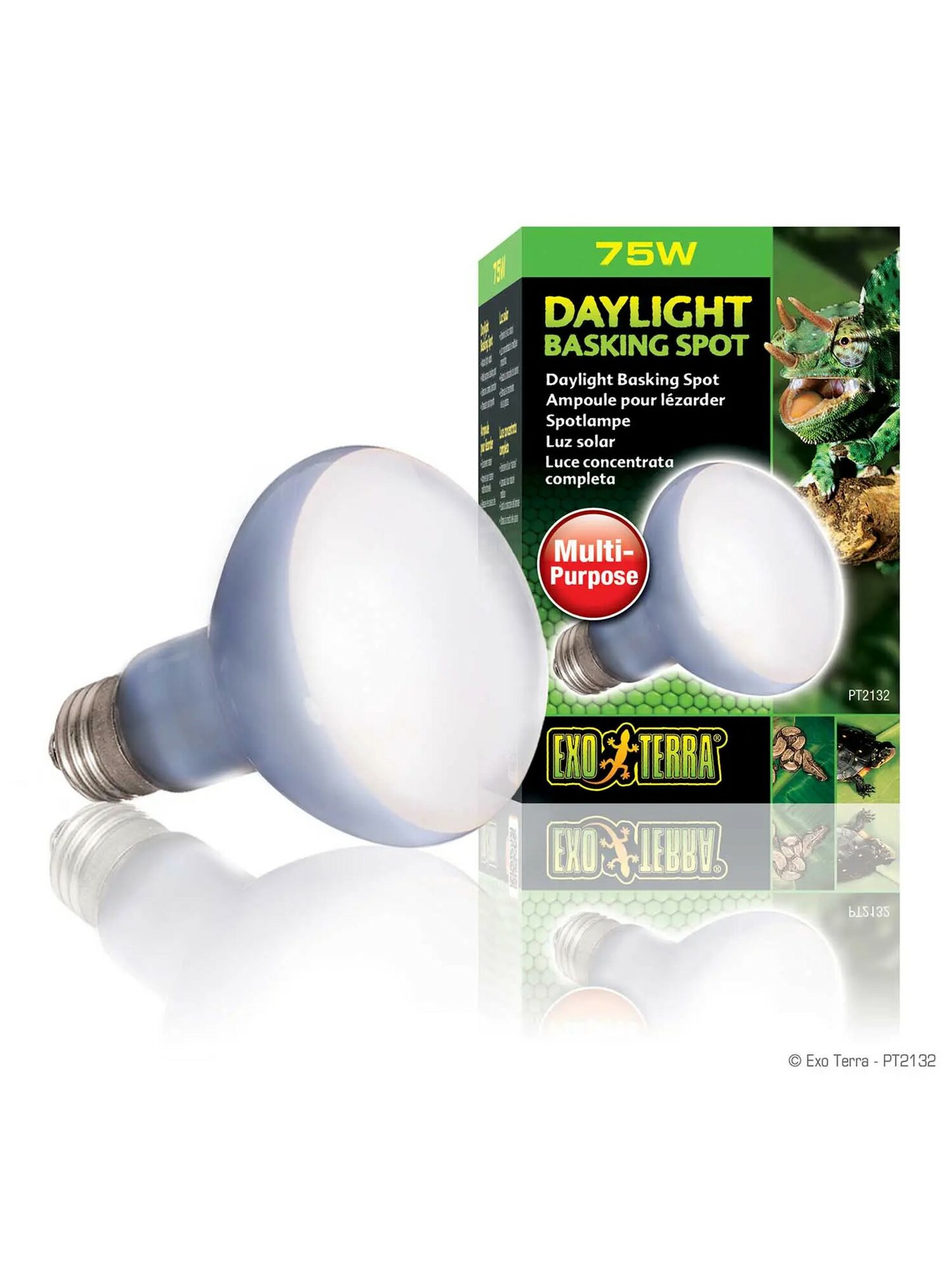 Лампа дневного света для рептилий Exo Terra Daylight basking spot 75Вт, патрон E27.