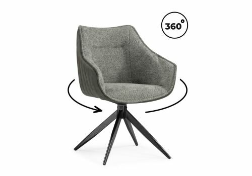 Стул Woodville на металлокаркасе Kansas gray / graphite gray / black