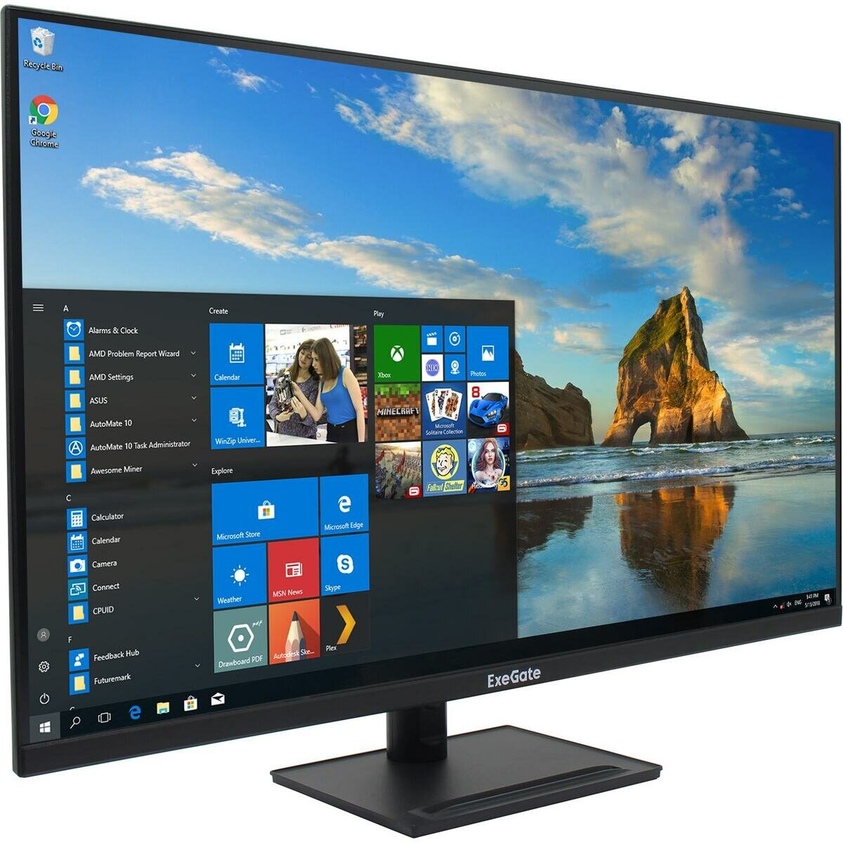 31.5" ЖК монитор ExeGate Combat EG3207TA с поворотом экрана (LCD, 2560x1440, HDMI, DP)