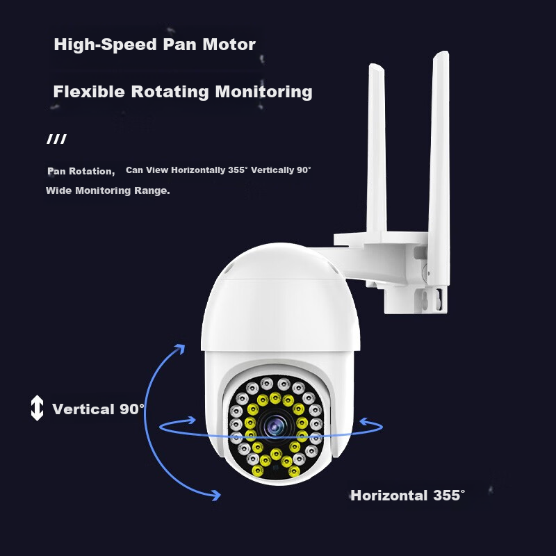 JOOAN AI умная HD-камера 360° водонепроницаемая съемка с ночным видением 30 м, 3 млн пикселей, беспроводной Wi-Fi