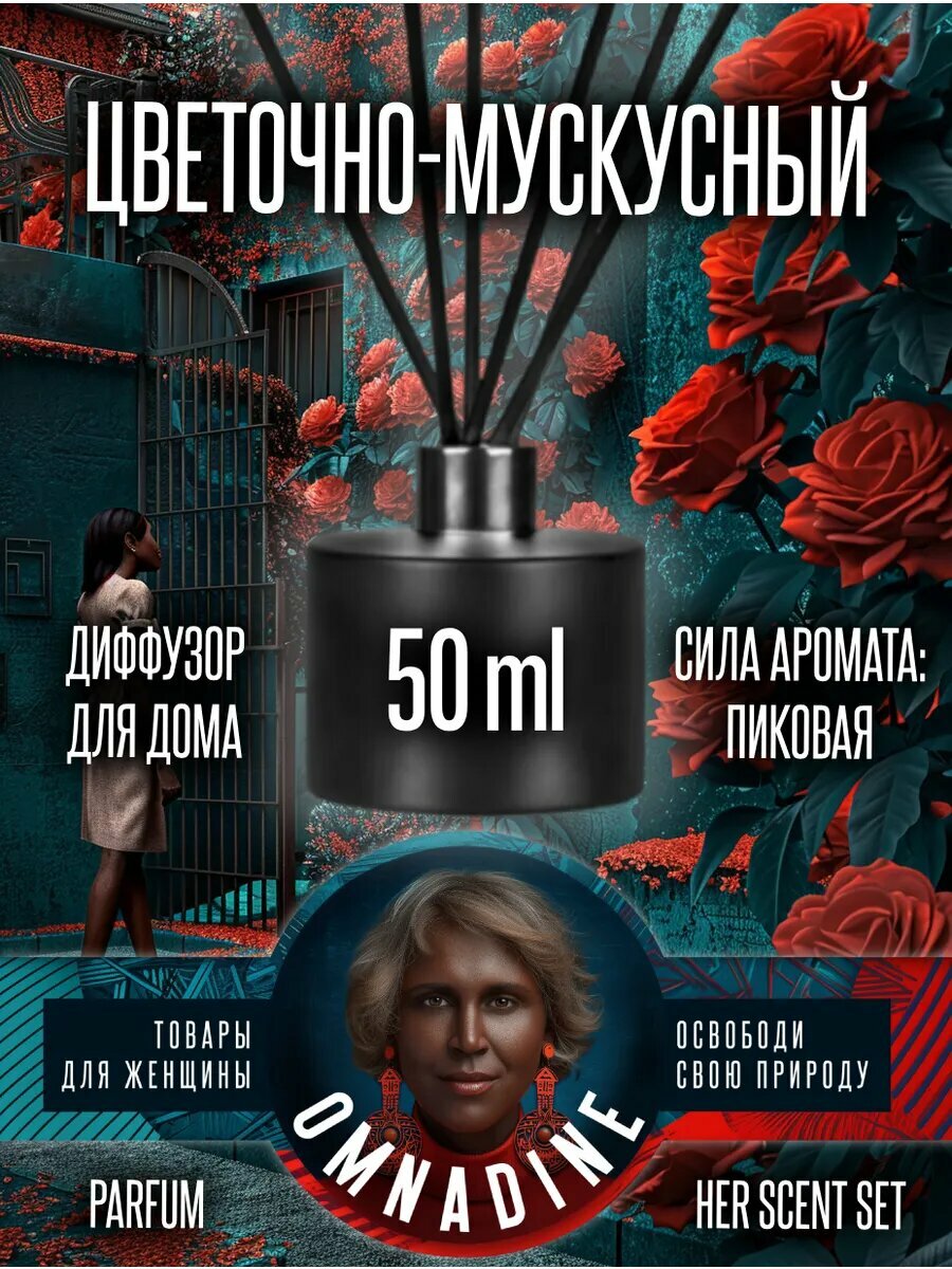 Диффузор для дома в подарочной упаковке цветочно-мускусный