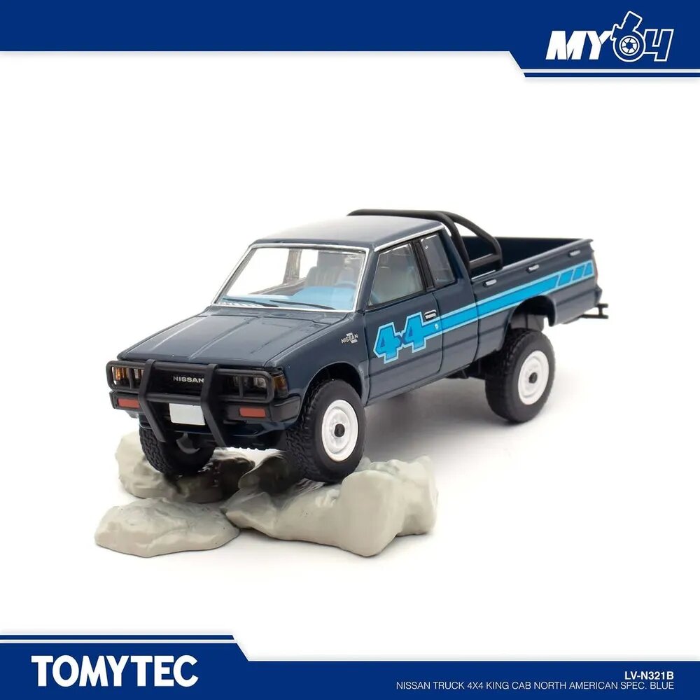 Машинка Tomytec 1/64 Tomica Limited Vintage(TLV) LV-N321b Nissan Turck 4x4 King Cad NaSpec Blue Alloy Car Model Collection Gift