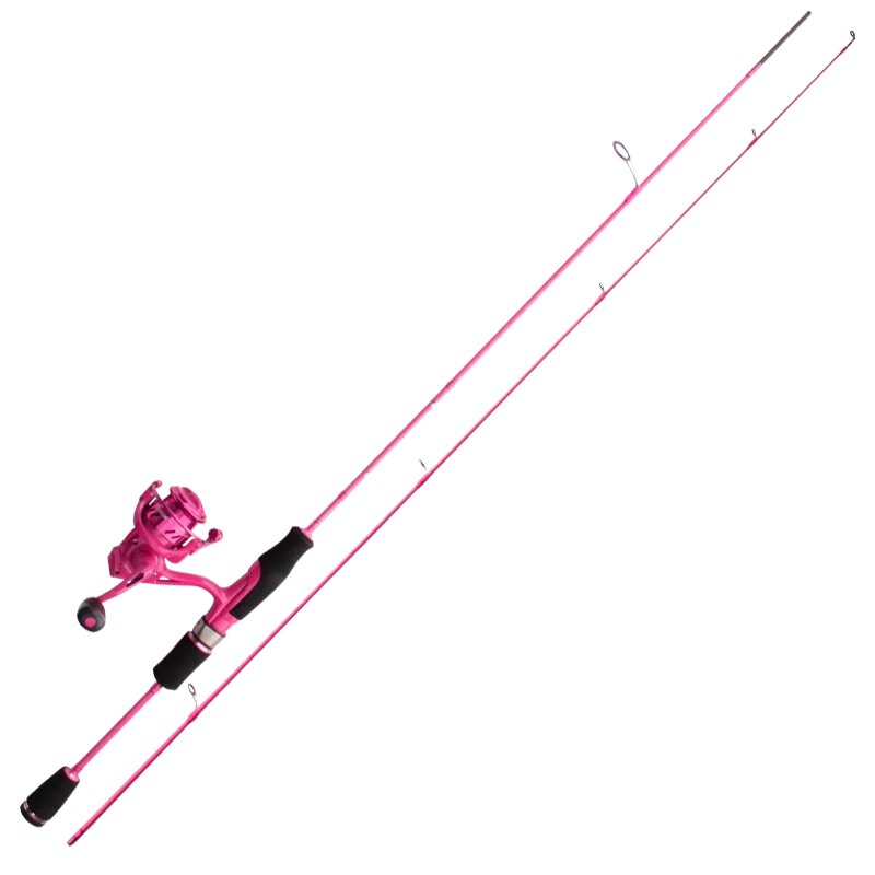 Удочка Kawa UL 2 секции розовая S602UL Rod and Reel