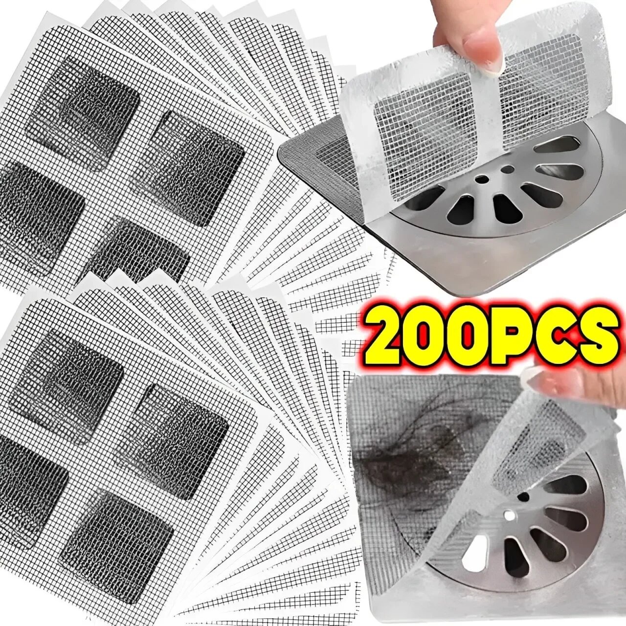 Одноразовые фильтры для слива, серые, 200pcs