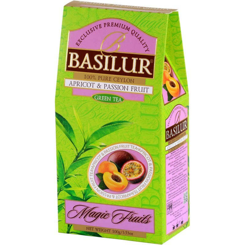 Чай "Basilur" зеленый Волшебные Фрукты "Абрикос и Маракуйя" (100г)