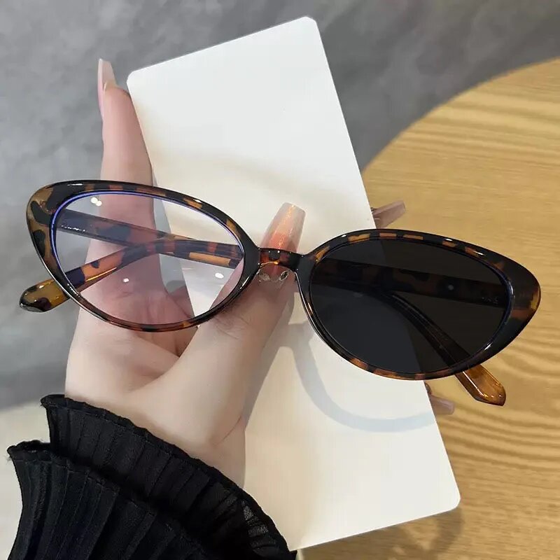 Фотохромные очки SNQP женские кошачий глаз Leopard Grey, -4.0