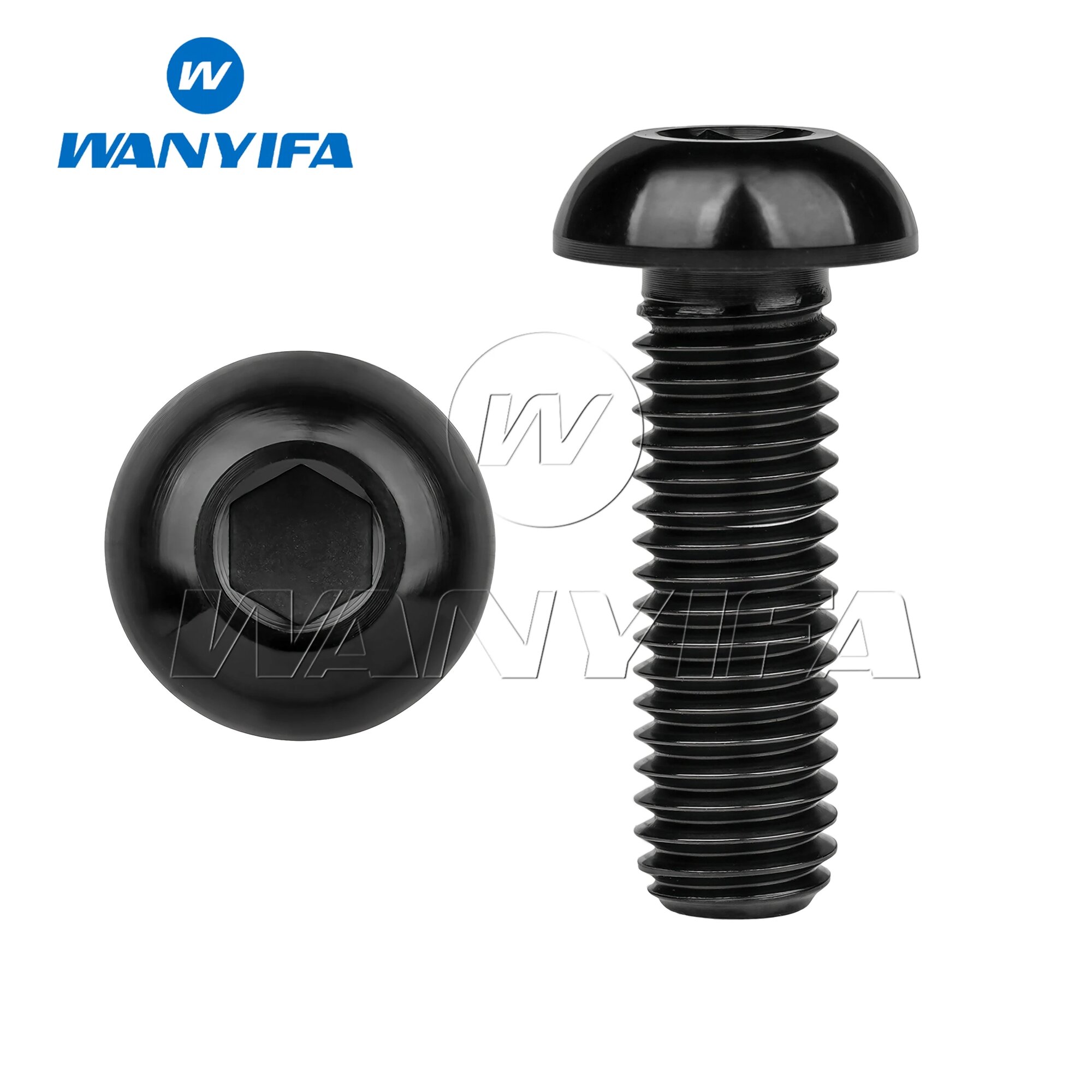 Титановые болты Wanyifa Ti M6/M8x12/15/16/20/25/30/35 мм M8, Черный, черный, 20mm