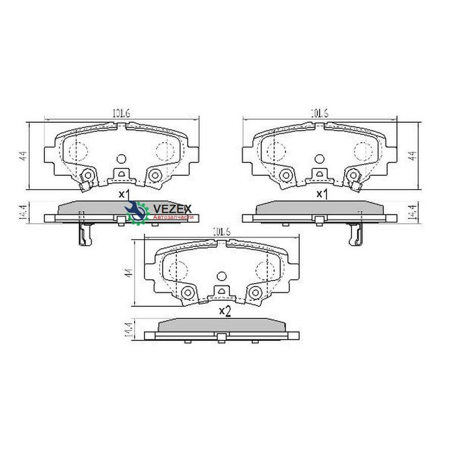 FREMAX FBP1955 колодки тормозные дисковые!\ Mazda 3 1.5/2.0/2.2D 13>