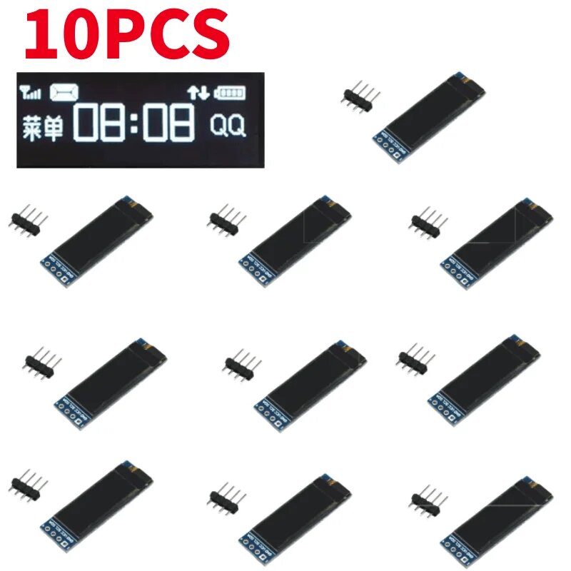 10шт OLED 0.91" Черный дисплей 128x32 для Arduino