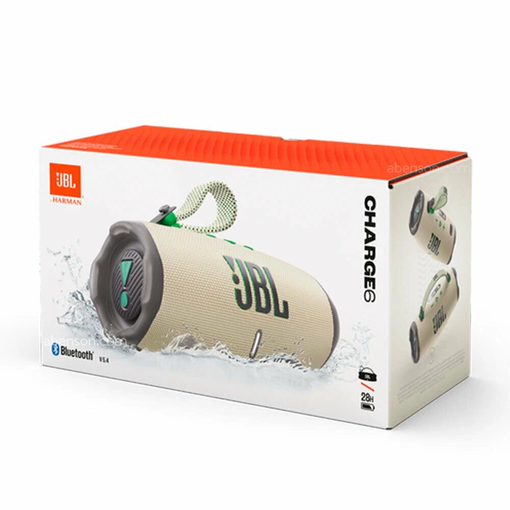 Портативная колонка JBL Charge 6 Sand, влагозащищенная, с ручкой