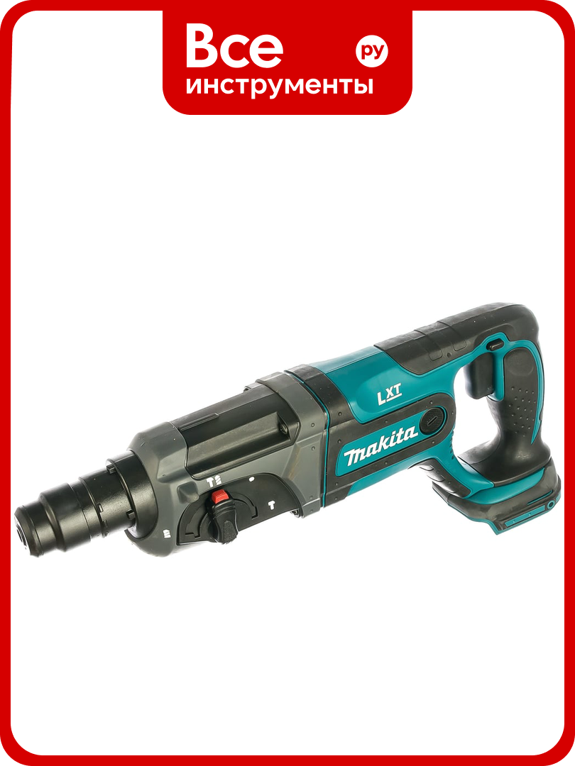 Перфоратор Makita LXT DHR241Z с режимом долбления, мощностью удара 1.9 Дж и частотой вращения до 1100 об/мин, без аккуму