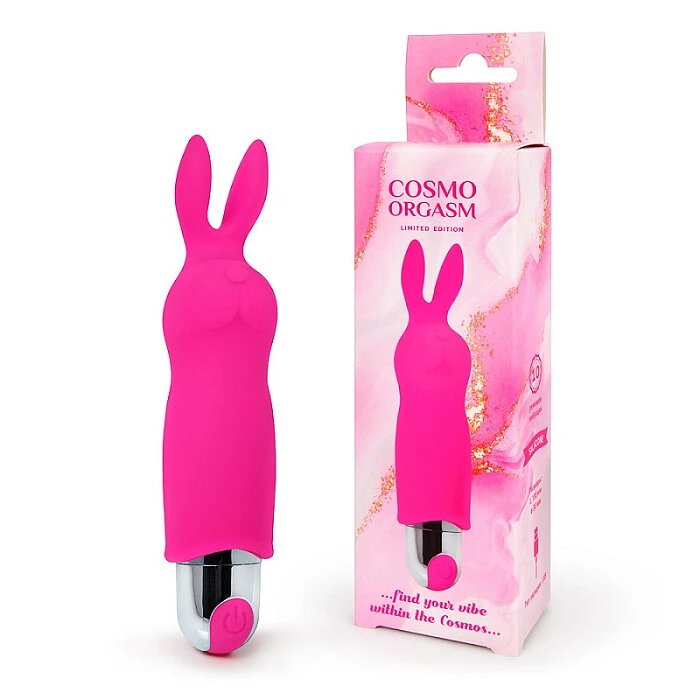 Вибратор COSMO "Orgasm", с ушками кролика, для пар и соло, 10 режимов, розовый