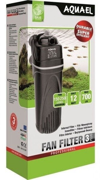 Фильтр для аквариумов AQUAEL FAN-3 plus внутренний 250л 700л/ч 12Вт