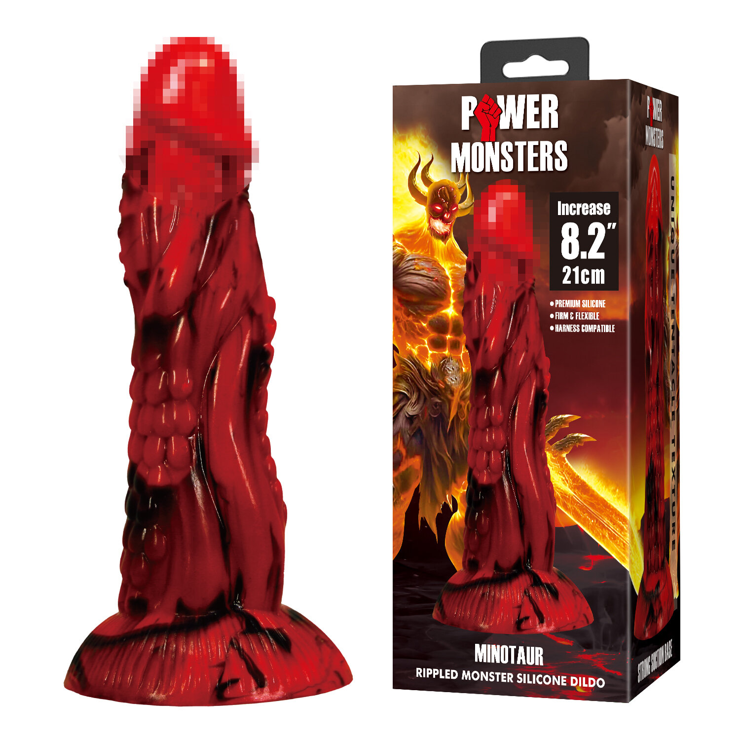 Power Monsters Minotaur дилдо фэнтези на присоске 21 см