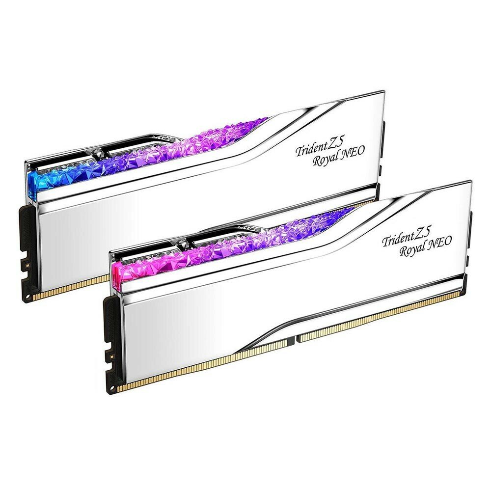 Модуль памяти G.Skill Trident Z5 Royal Neo RGB (F5-6000J2836F48GX2-TR5NS) серебристый, 2 х 48 ГБ, DDR5, 6000 МГц