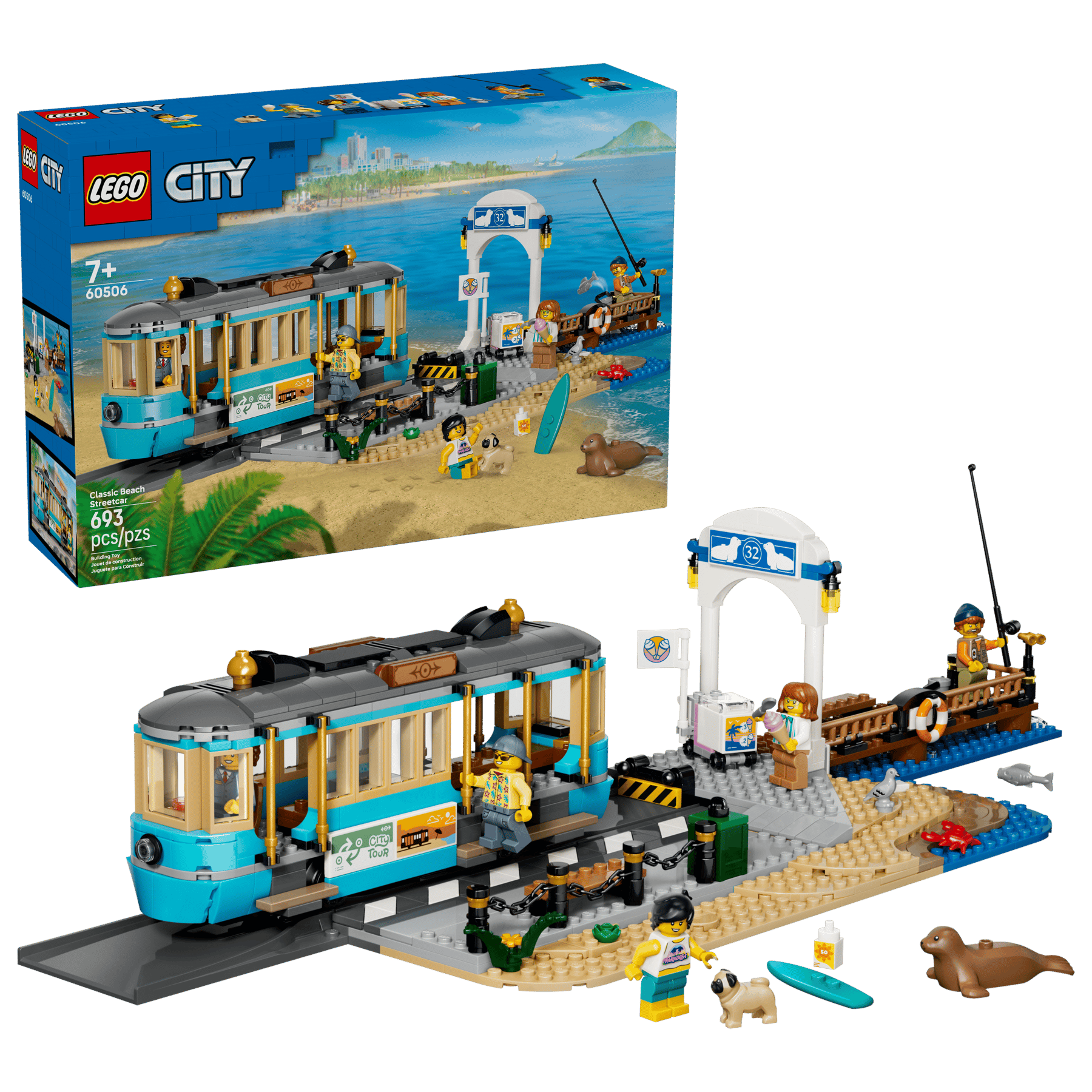 Конструктор LEGO City 60506 Классический пляжный трамвай, 693 дет.