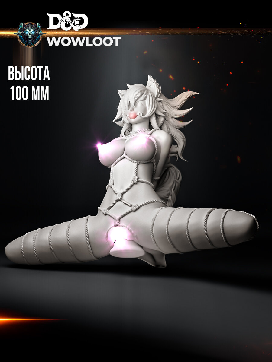 Миниатюры для ДНД Табакси БДСМ 10 СМ фигурка 10 см (Tabaxi in BDSM DND) для покраски