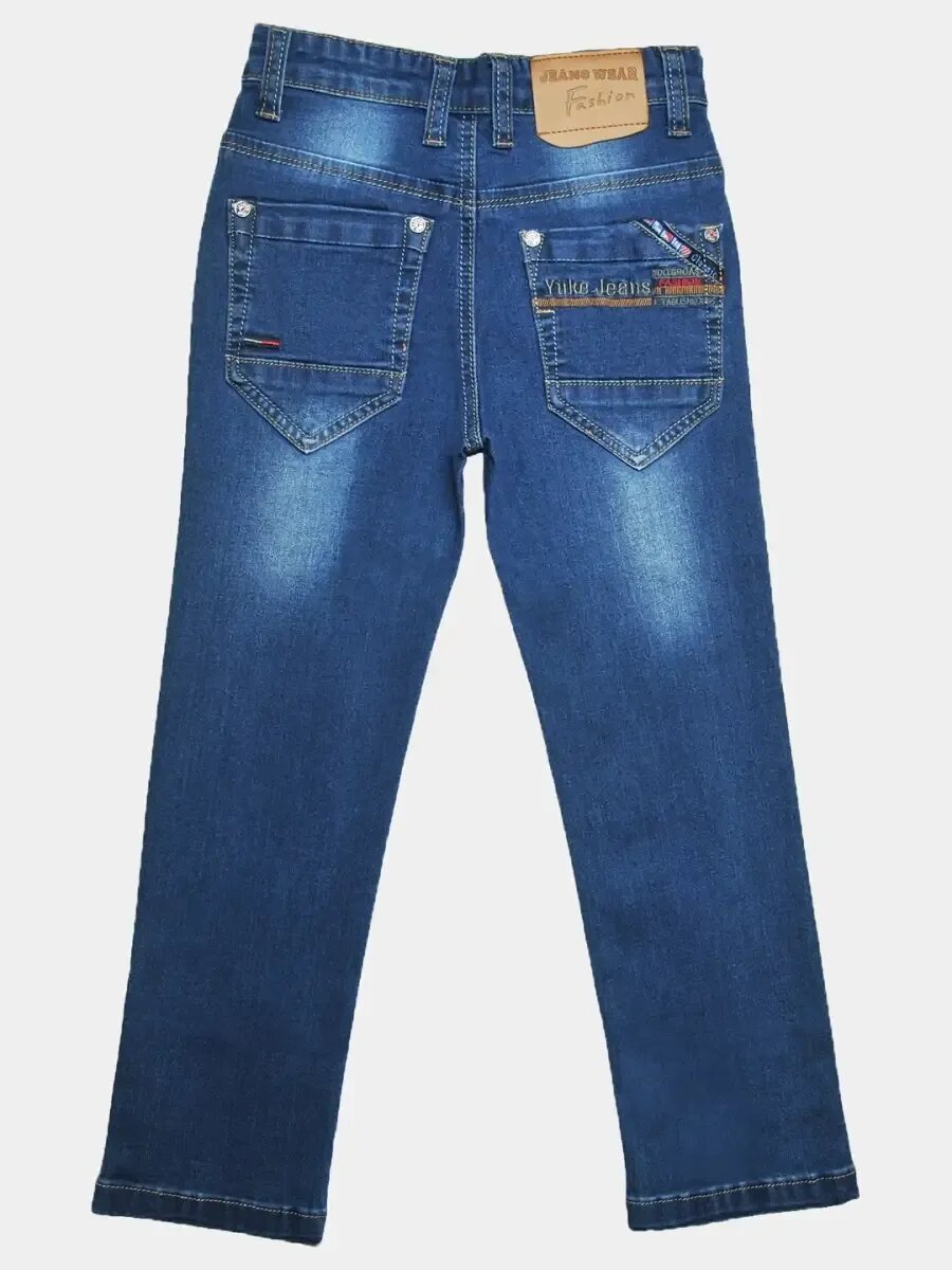 Джинсы Yuke jeans Деним, размер 18/116, синий, голубой — фото 1