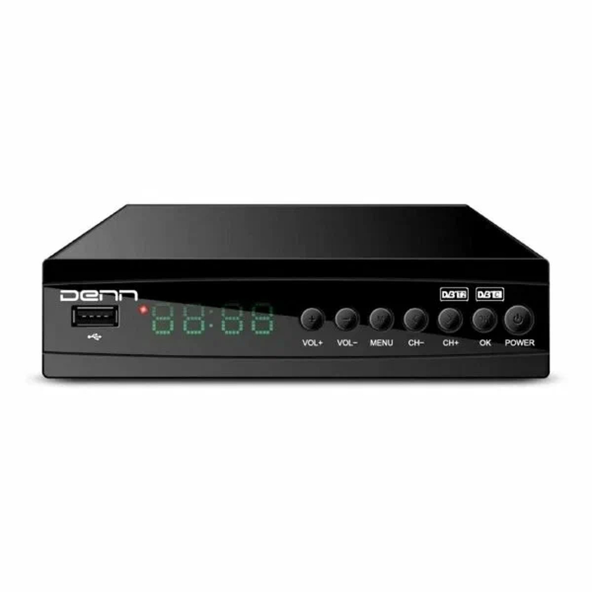 Приемник телевизионный DVB-T2 Denn DDT215, цвет черный, 1 шт.