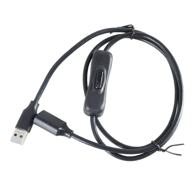 (1 шт.) Удлинительный кабель USB 3.0 с переключателем, 1 м, Черный