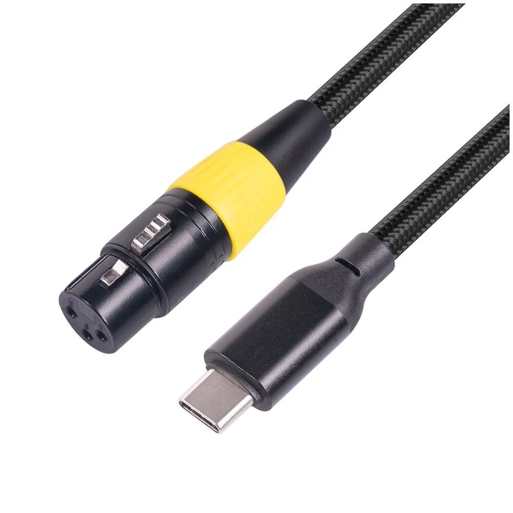 Кабель USB C XLR мама , кабель Type C папа 3-контактный XLR мама для микрофона, аудиокабель для компьютера, длина 2 метра.