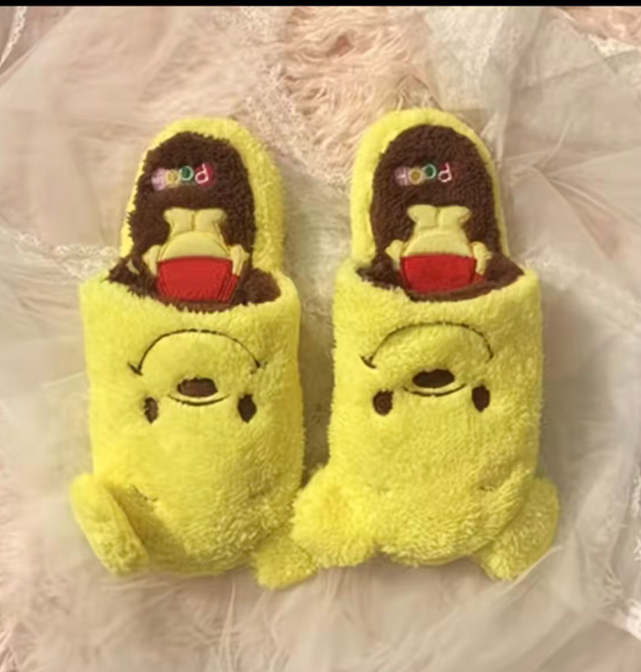 Тапки MINISO Лило и Стич, Stitch, Тапочки Винни - Пуха, желтый，37-39。