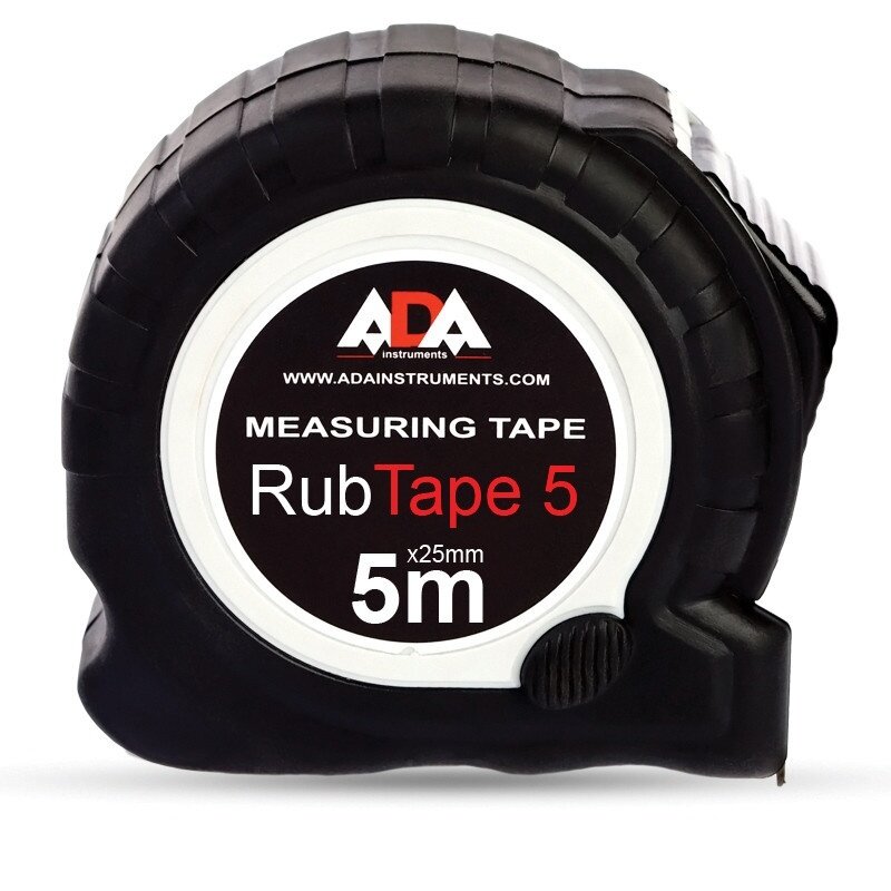 Рулетка ADA RubTape 5, сталь, с двумя стопами, 5 м (А00156)