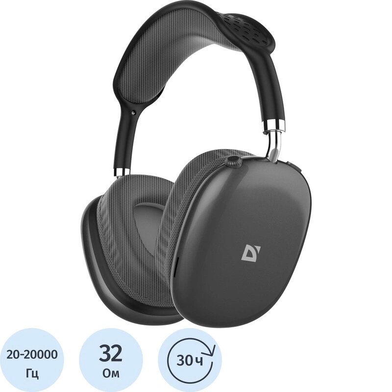 Наушники Defender FreeMotion B645 черный, микрофон, Bluetooth