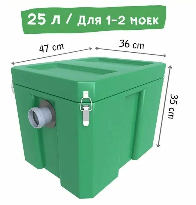Жироуловитель под мойку, Биофор Эконом - 25 л, 0,5 м3 в час