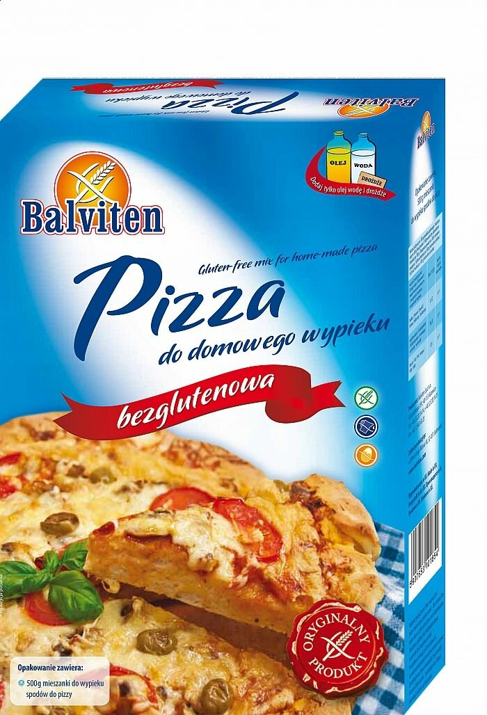 Смесь для домашней пиццы Balviten без глютена 2 шт x 500 г