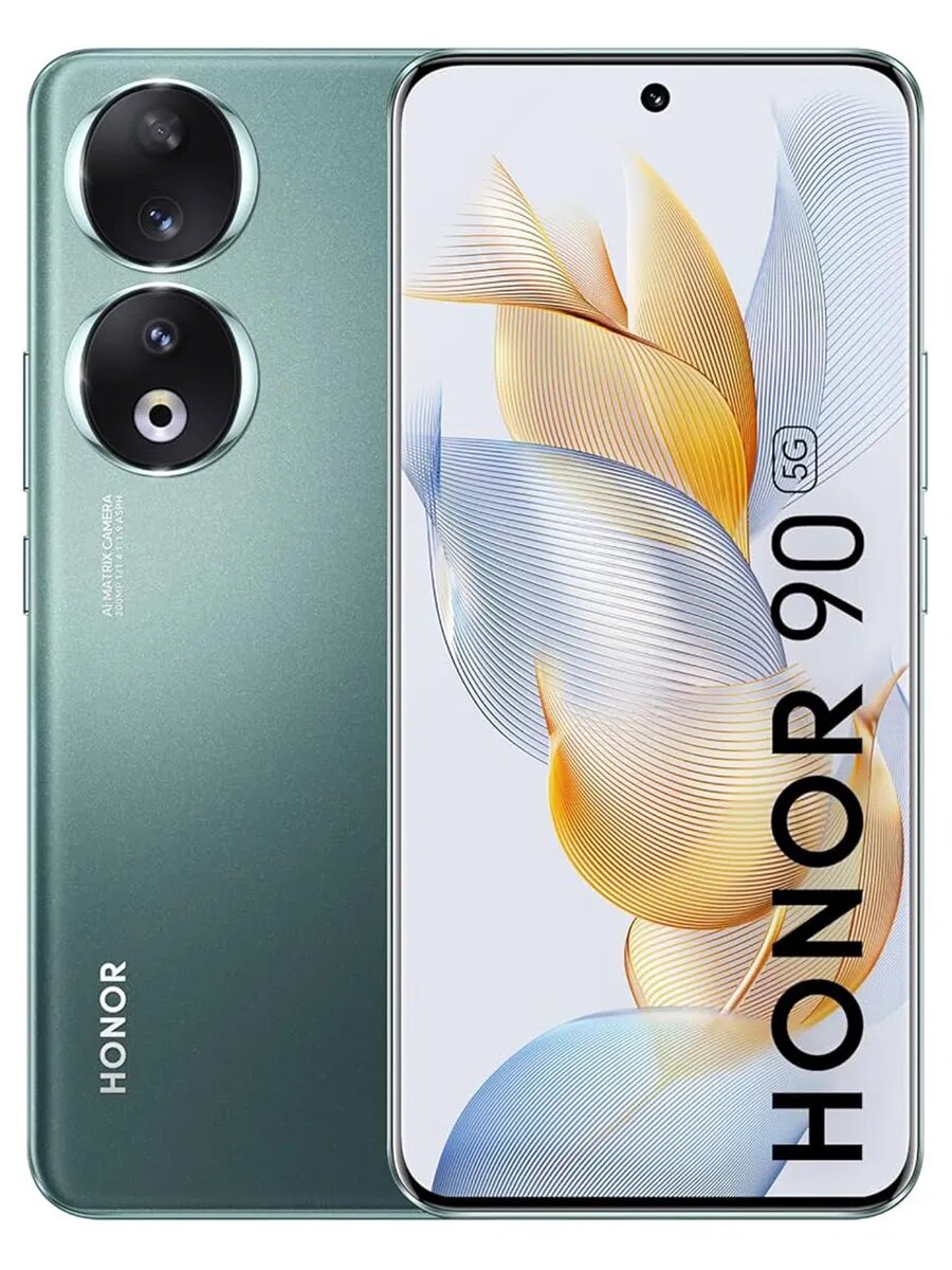 Honor Смартфон Honor Смартфон Honor 90смартфон Global 5G NFC Global Global 16/256 ГБ, Nano-SIM, темно-зеленый