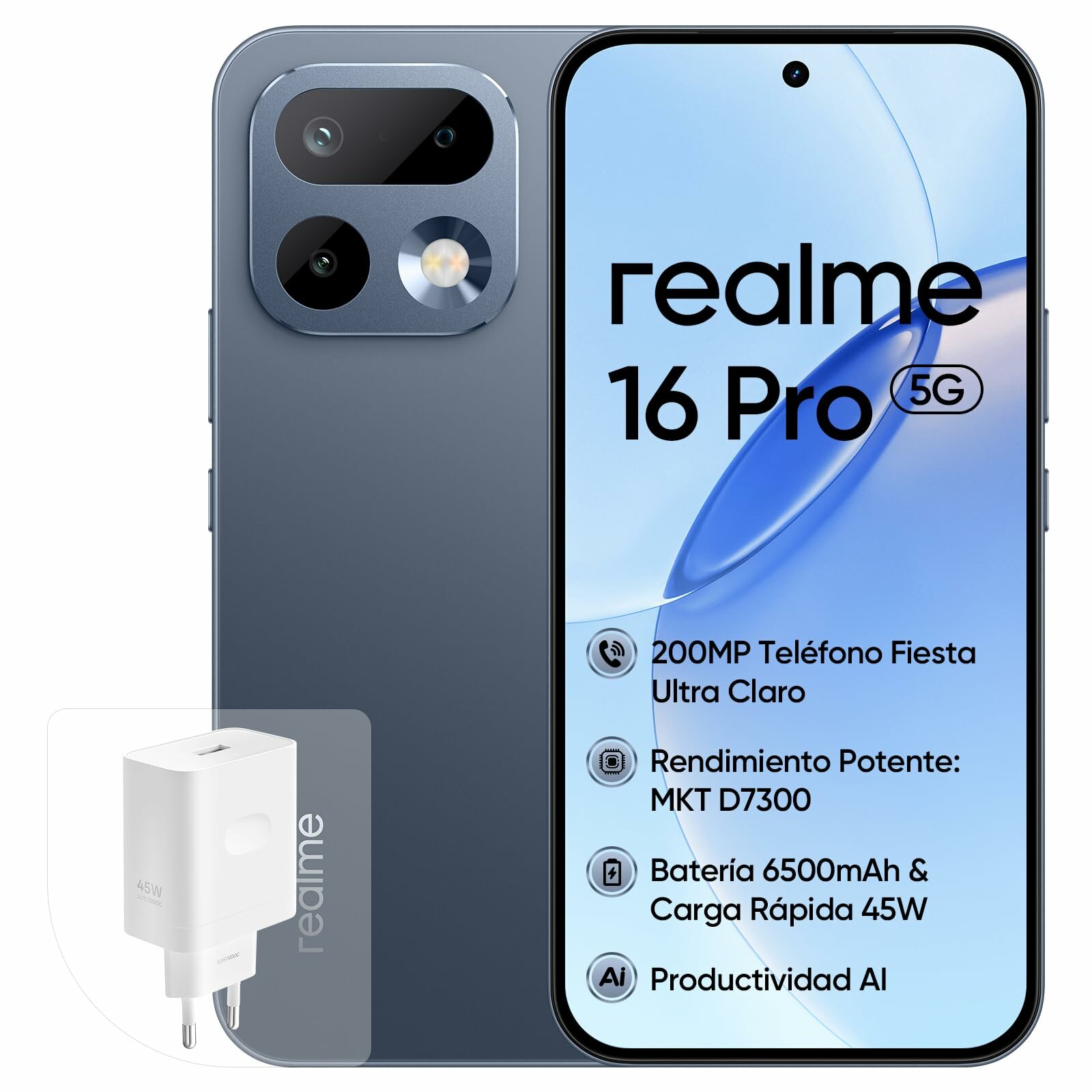 Смартфон REALME 16 Pro 8/256, NFC, Dual nano SIM, графитовый