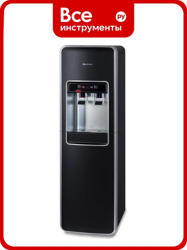 Напольный кулер ECOTRONIC P5-LXPM Black с нижней загрузкой компрессорный 7172, для подачи питьевой воды