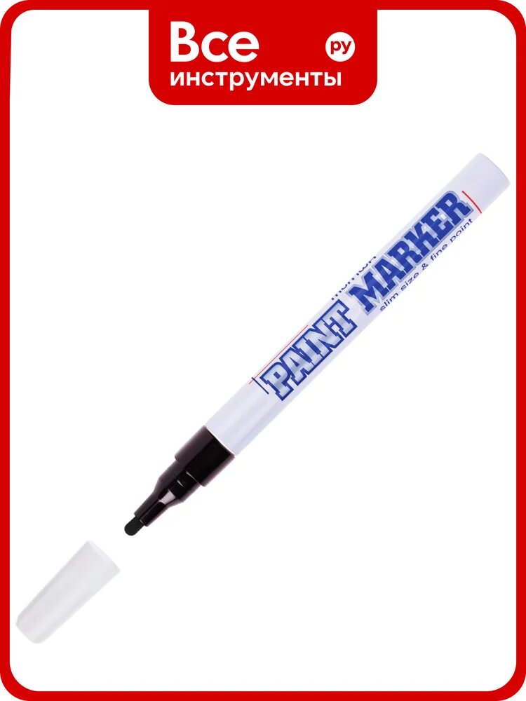 Маркер-краска MunHwa PAINT MARKER SLIM, черная, 2мм 302758 Б0048394, резиновая