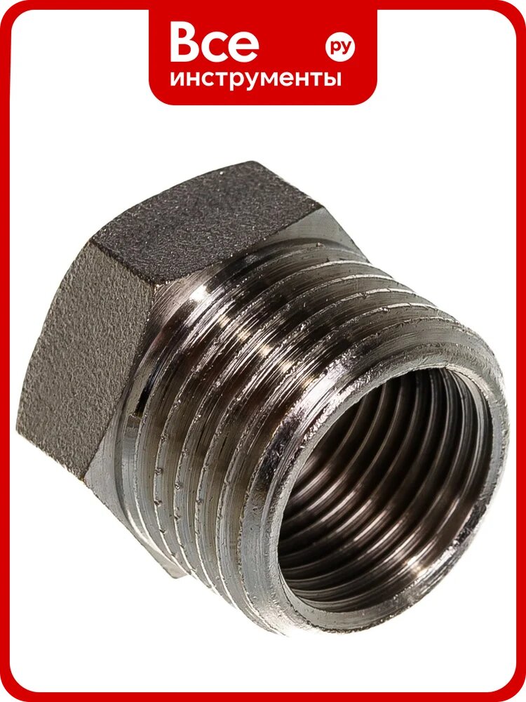 Футорка СТМ CRB12M38, латунь, с никелированным покрытием, 1/2" x3/8", штуцер-гайка