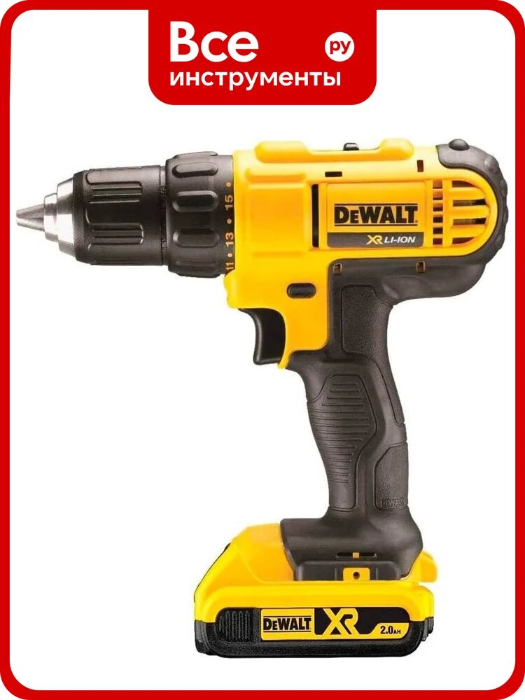 Дрель-шуруповёрт DEWALT DCD771D2, 2 Ач, Li-Ion, 18В, быстрозажимной патрон