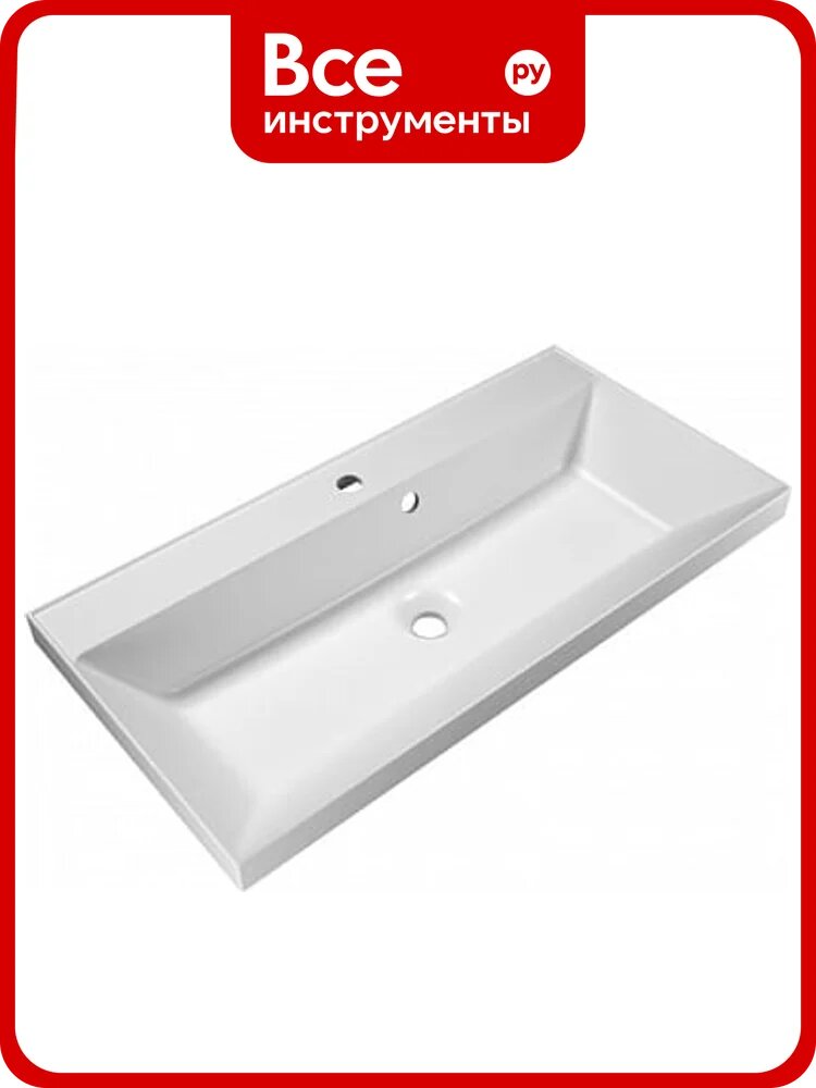 Раковина BelBagno BB900/450-LV-MR-AST, литьевой мрамор, белая, прямоугольная
