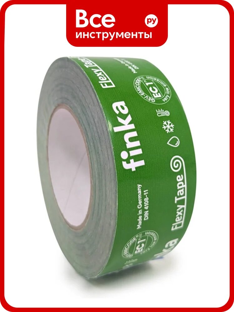 Клейкая лента Finka Flexy Tape 50 ммх25 м для склейки мембраны и пароизоляции, армированная FFT5025