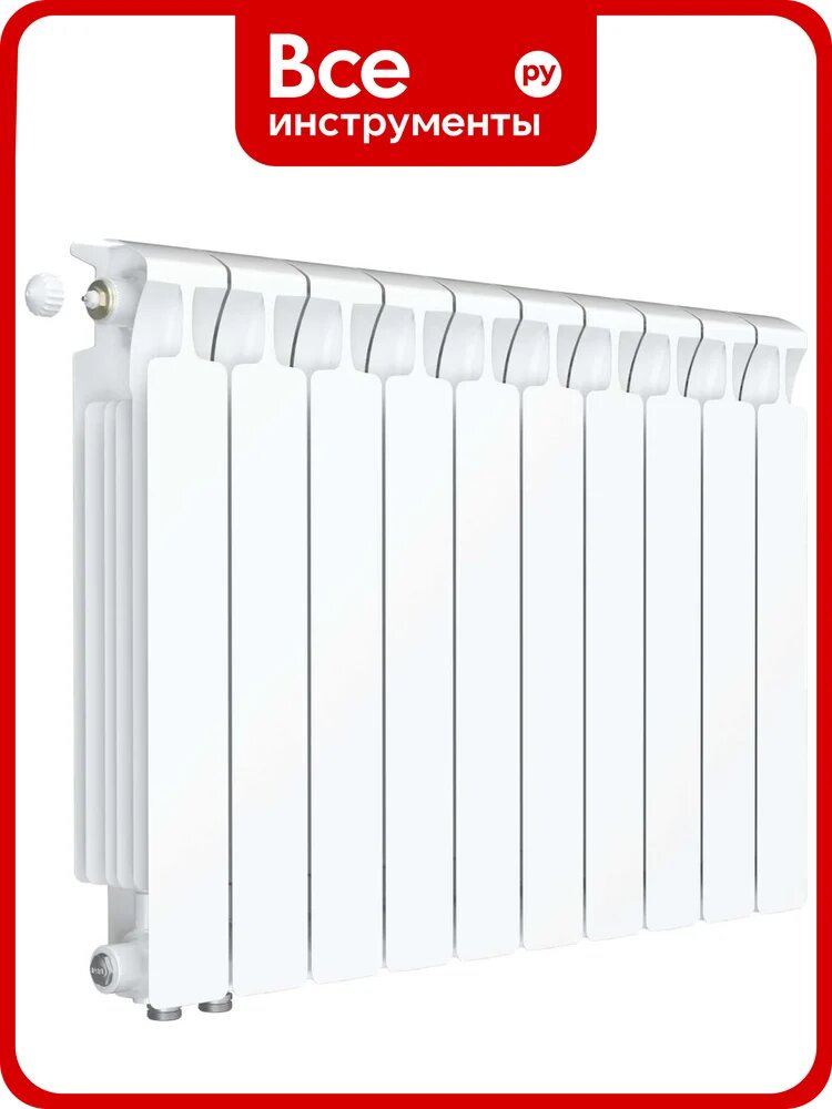 Биметаллический радиатор RIFAR MONOLIT Ventil 500 10 секц. нижн. лев. R-MN-500-10-VL